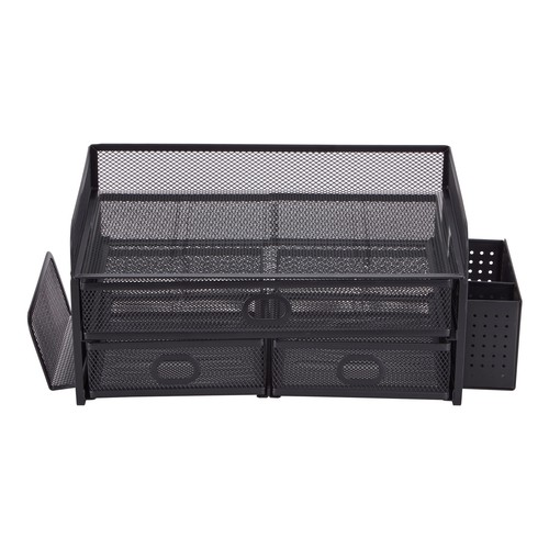 Mesh Desk Organizer with 3 Sliding Drawer, Black | eBay