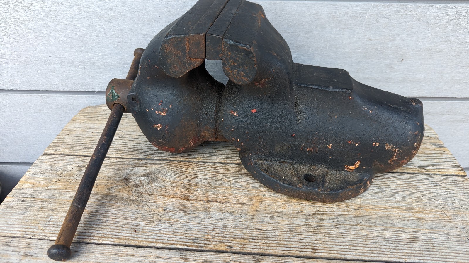 York bullet vise 54 lb 6" jaw blacksmith vintage wilton type ...