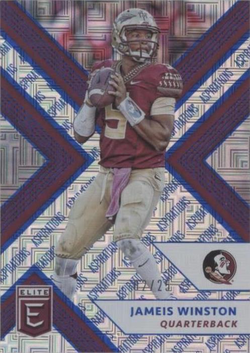2018 Panini Elite Draft Picks - Jameis Winston #46 Aspirations Blue /25 ...