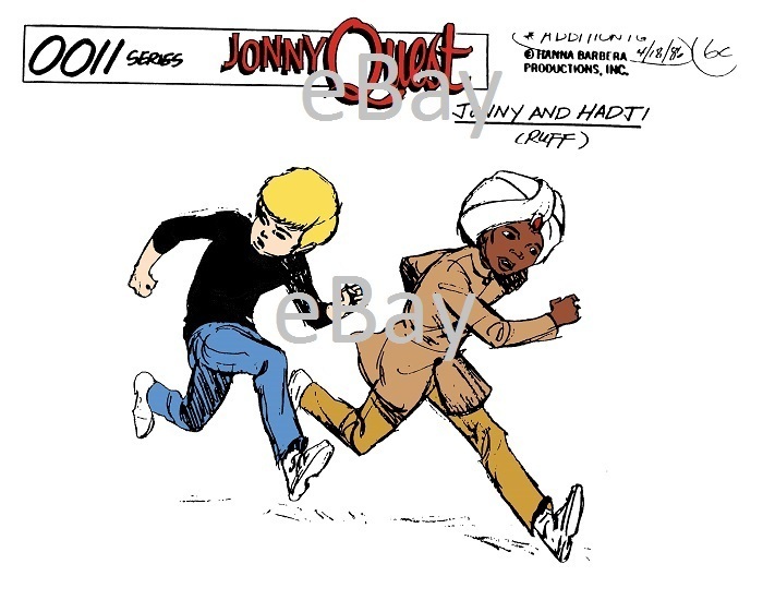 JONNY QUEST MODEL SHEET PRINT Hanna Barbera - HADJI & JONNY | eBay