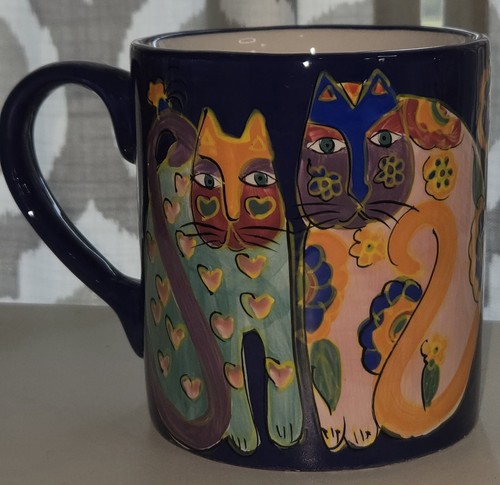 Vintage 1991 Laura Burch Cat Mug 4.5" Tall | eBay