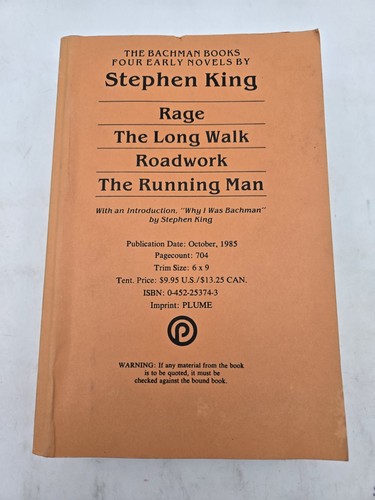 The Bachman Books. Four Early Novels By Stephen King RARE VARIANT | eBay