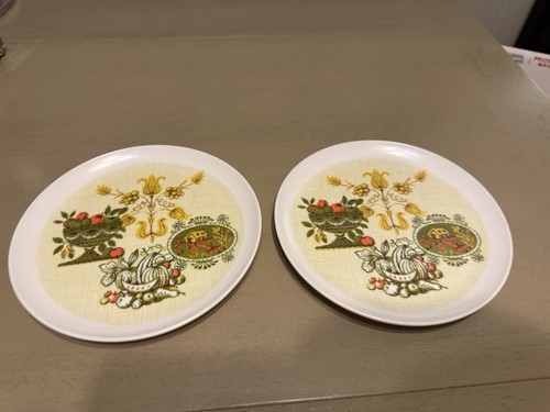 2 Allied Chemical Co 7.25” Melamine Vintage Plates Retro 50s-70s Dutch ...