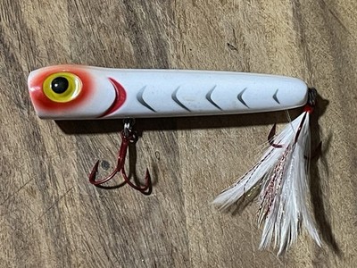 Storm Rattlin Chug Bug Topwater Fishing Lure, White Red Yellow ...