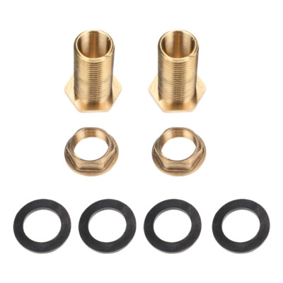 2pcs Brass Water Tank Bulkhead Fitting 3/8 Inch Female 1/2 Inch Male ...