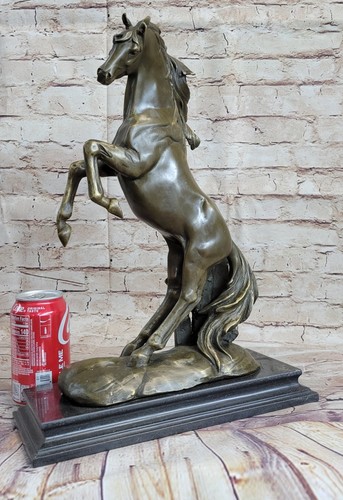 Rearing Stallion Horse Bronze Sculpture Statue Equestrian Horses Decor ...