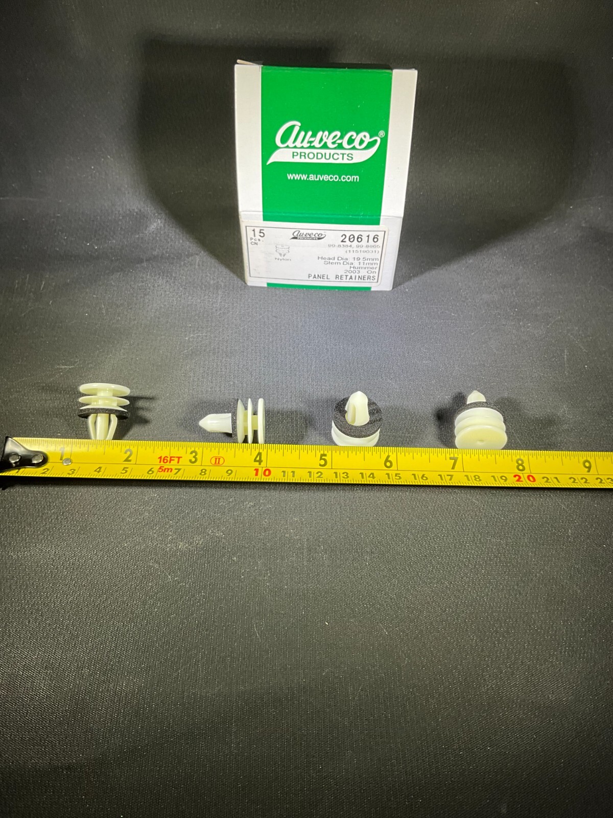 Auveco 20616 Door Panel Retainer W/Sealer White Nylon for GMM 11519031 ...