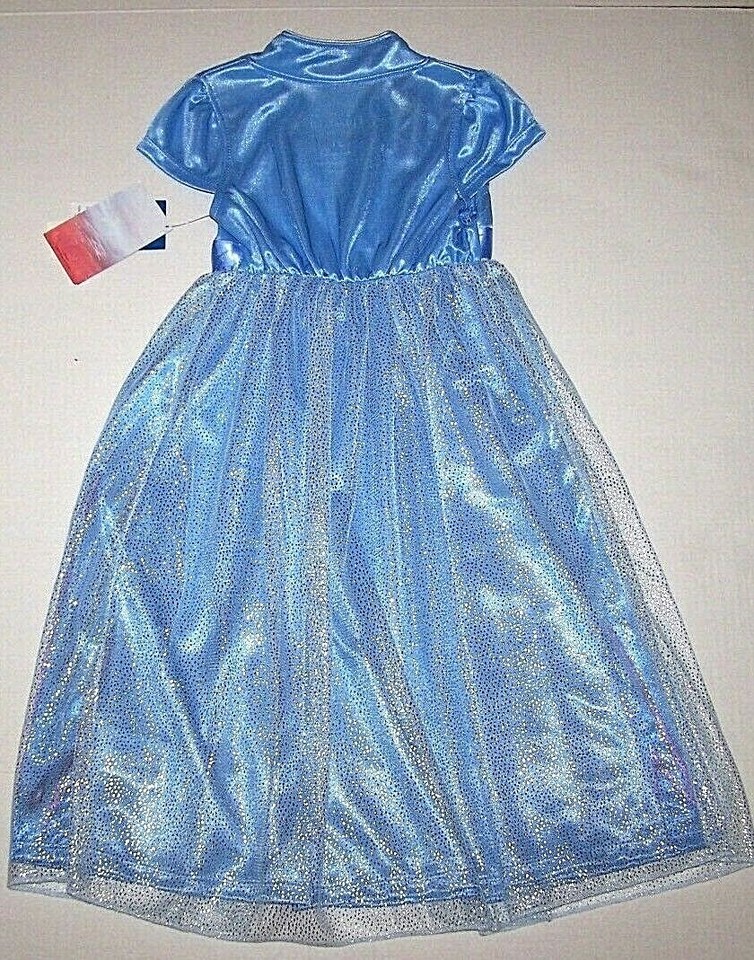 Disney Frozen Princess Elsa Fantasy Nightgown Pajamas Costume Blue New ...
