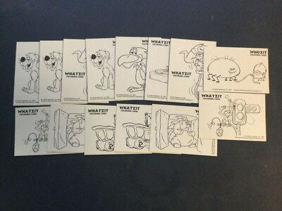 (14) 1993 Flintstones Cardz WHOZIT WHATZIT COLORING CARD Lot | eBay