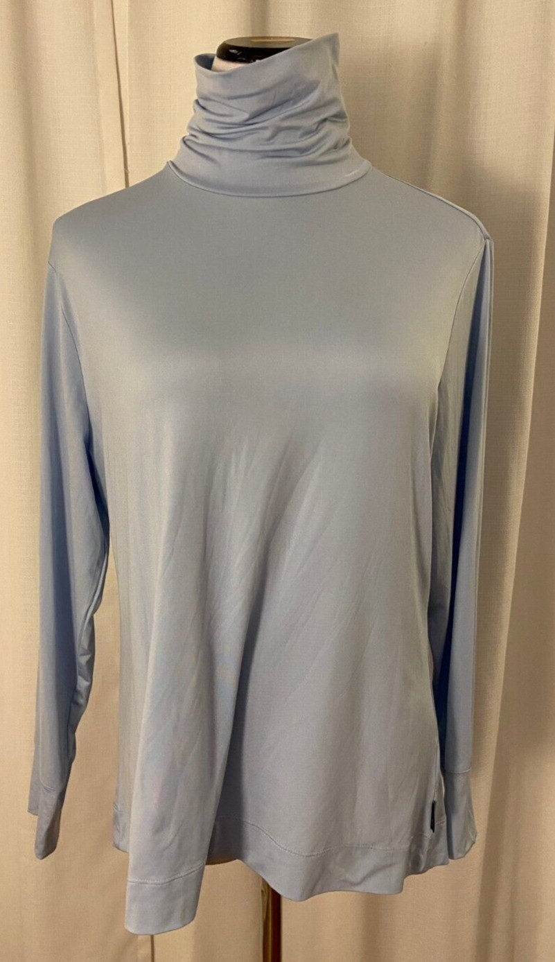 Lands End Women's Light Blue Rash Guard Swim Shirt Si… - Gem