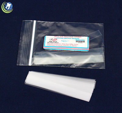 Dental Mylar Matrix Celluloid Clear Strips 3.66" L x 0.35" W x .002" D ...