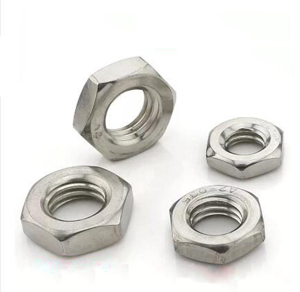 304 Stainless Steel Select Size M17 - M24 Thin Hex Nuts Right Hand ...