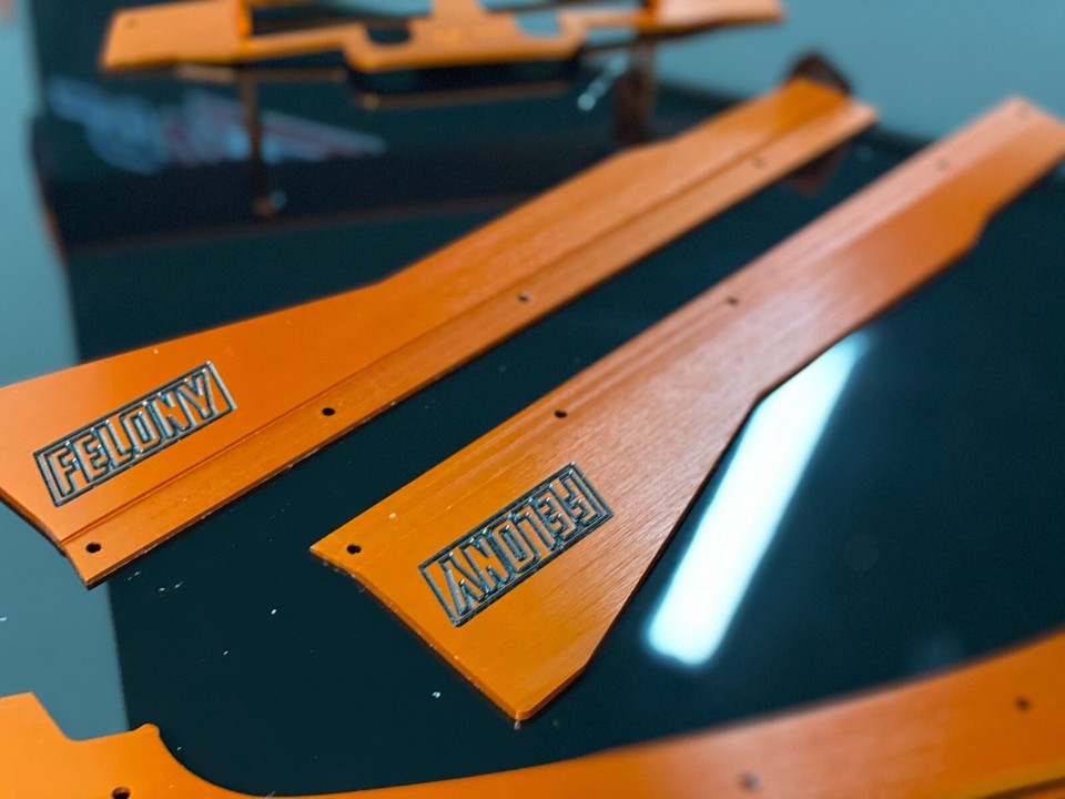 Arrma Felony ORANGE Kit - Front Bumper, Side Skirts and Rear Wing ...