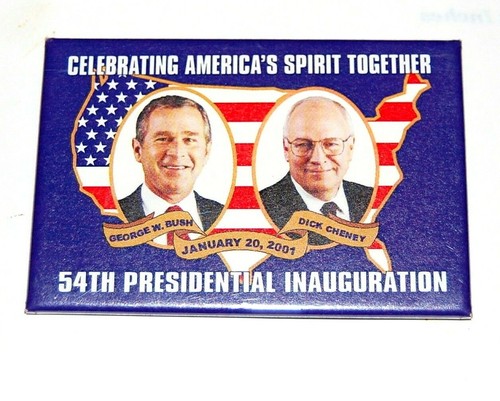 2001 GEORGE W. BUSH INAUGURATION campaign pin pinback button political ...
