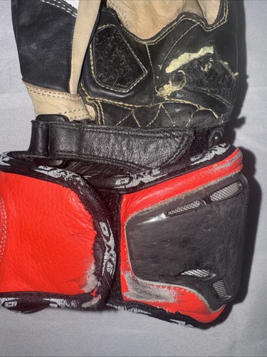 One-X Leather Motorcycle Road Race Gloves Motorcycle Track Day Gauntlet ...