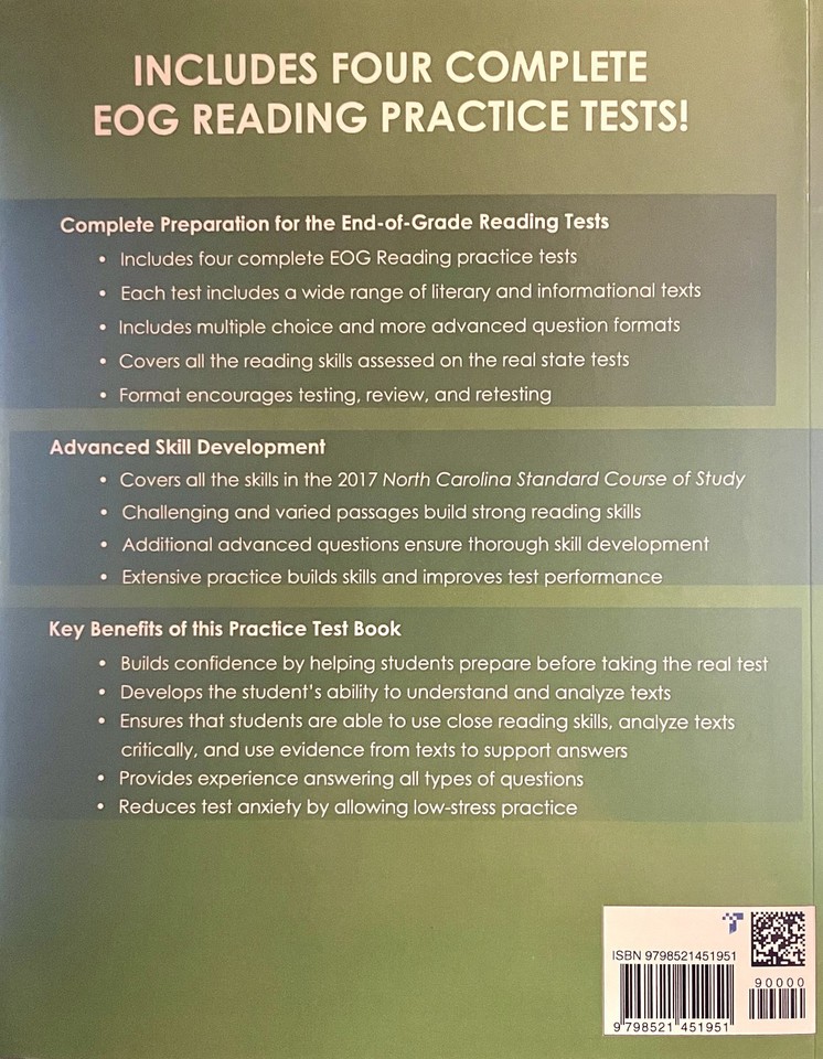 NORTH CAROLINA TEST PREP Ultimate Practice Test Book End-of-Grade ...