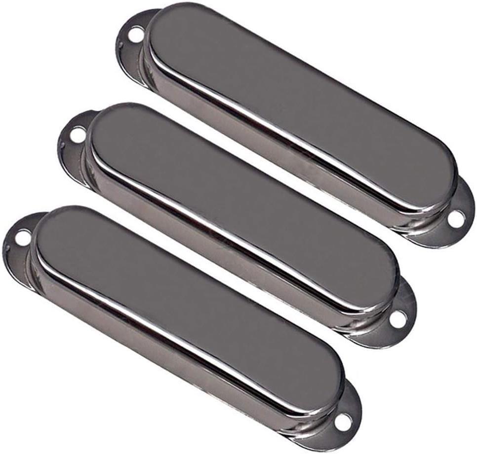 3PCS Guitar SSS Closed Metal Single Coil Pickup Cover For Strat Style ...