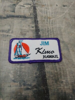 Vintage Kino Hawaii Patch "Jim" 4" x 2" | eBay