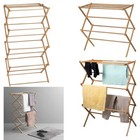 Classic Vintage Traditional BAMBOO WOOD Folding Clothes Airer Horse 2,3 ...