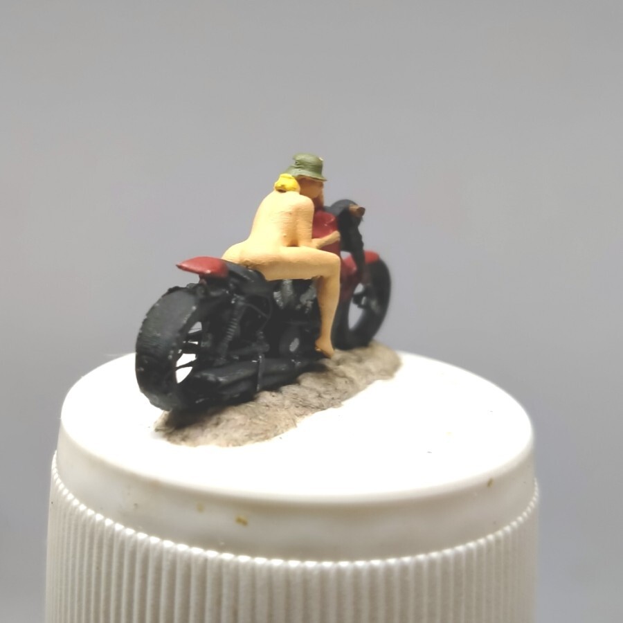 Lady Motorcycle Biker #7 HO 1:87 miniature figure not preiser | eBay