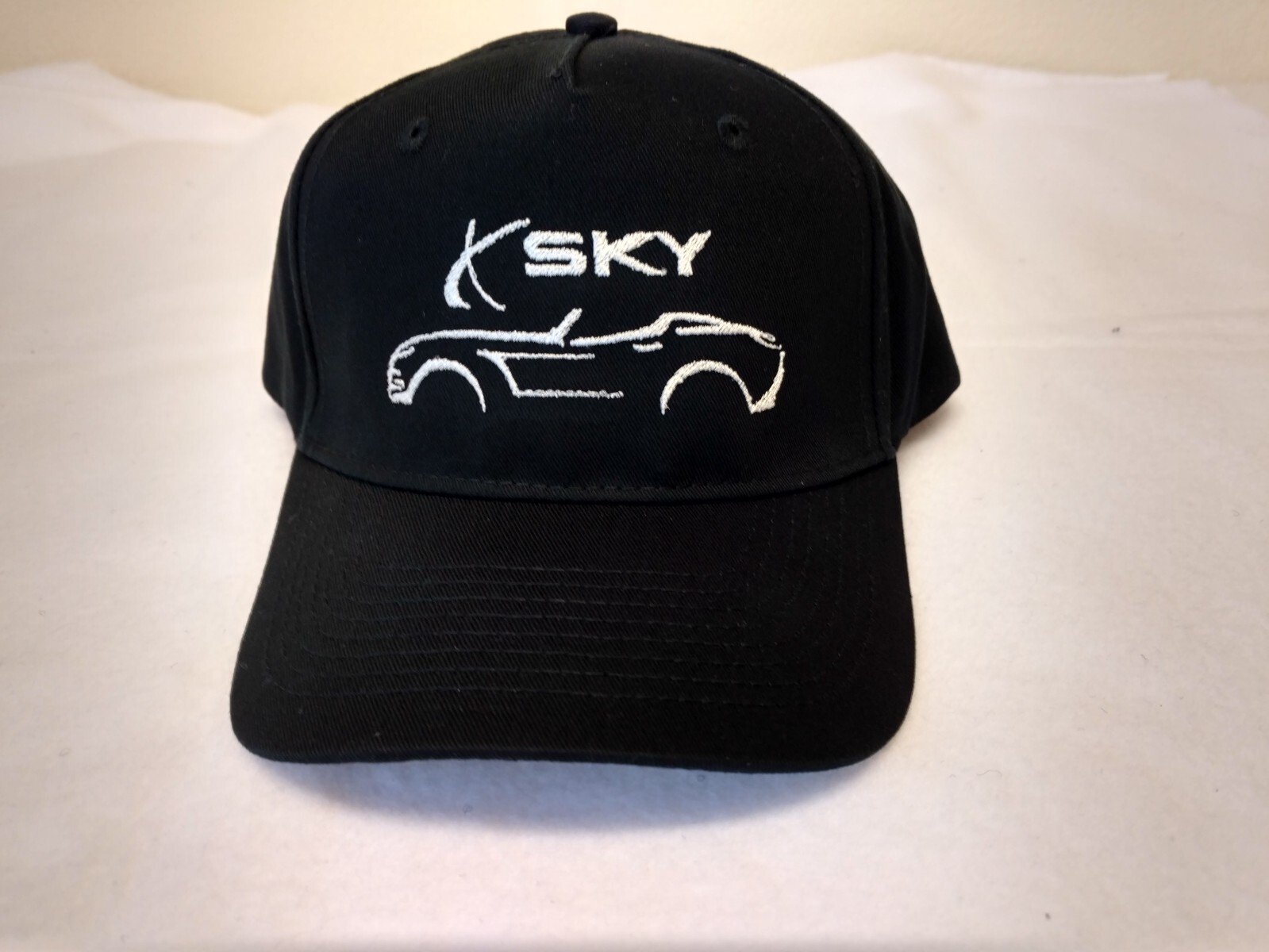 Saturn Sky Kappa Black Hat Custom Embroidered Silver New!- Port & Co. 5 ...