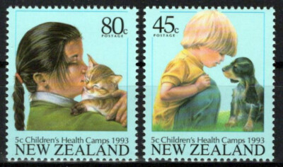 New Zealand Stamps B143-B144 MNH Semi-Postal Pets Cats Dogs ZAYIX ...