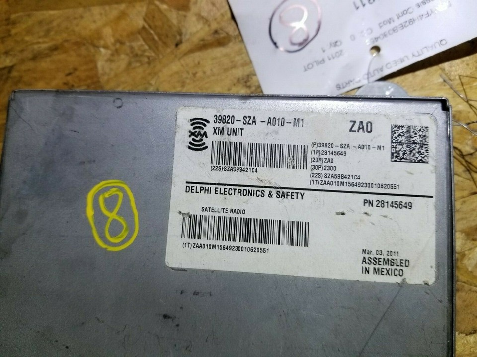 11 2011 HONDA PILOT XM RADIO SATELITE RECEIVER CONTROL MODULE OEM #8 | eBay