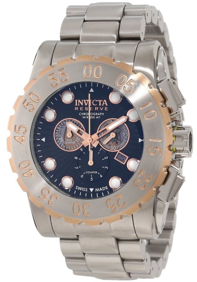 Swiss Made Invicta 11024 Reserve Leviathan Diver Chronograph 2-Tone Men ...