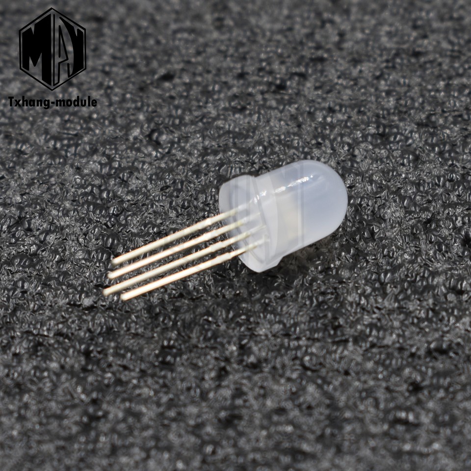50pcs PL9823 F8 8mm LED round RGB LED P9823 chipset inside Full color ...