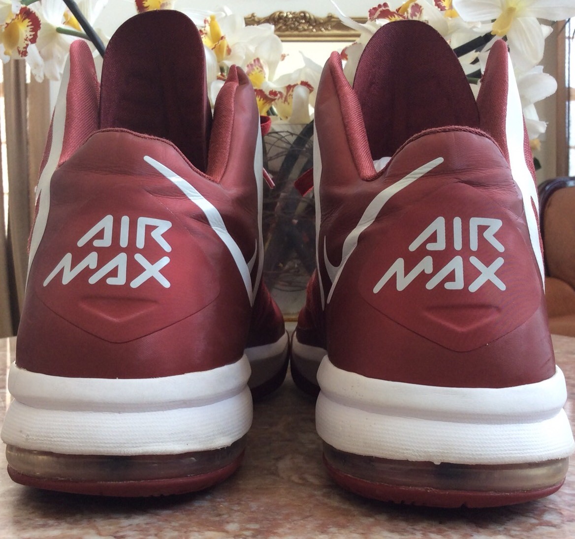 Nike Air Max HyperAggressor Men’s Burgundy Basketball Shoes Sz 17.5 ...