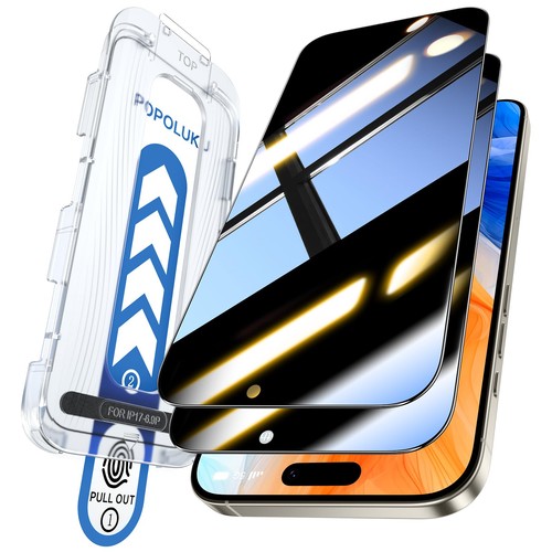 9H+ Military-Grade Tempered Glass for iPhone 17 Pro Max Privacy Screen ...