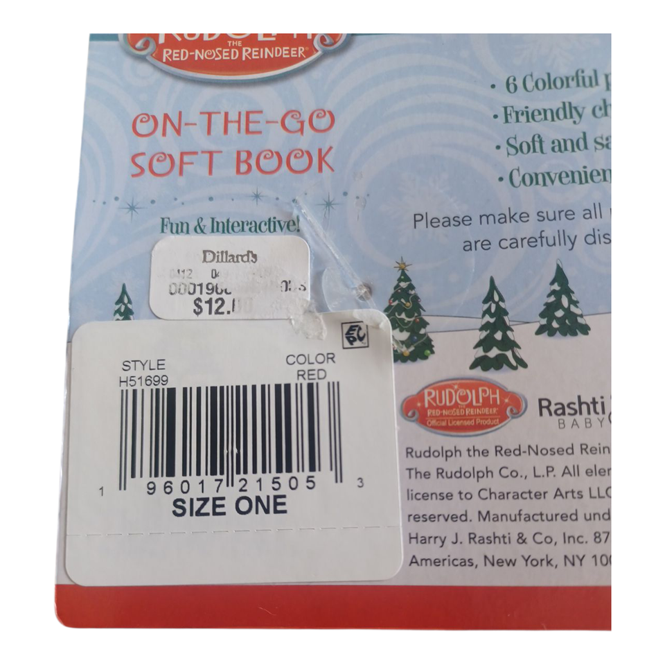 Rudolph the Red-Nosed Reindeer Newborn On-the-Go Soft Book, Rashti ...