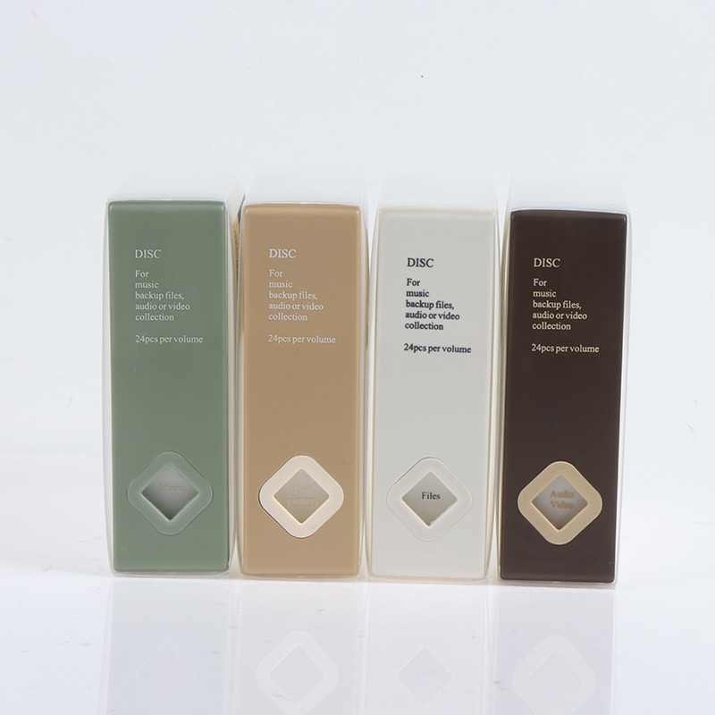 24 Disc CD DVD Organizer Holder Storage Case Hard Album Capacity Box ...