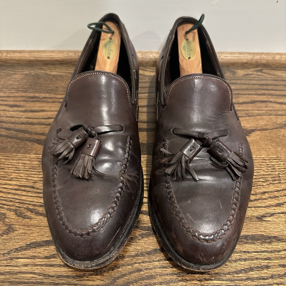 Shell Cordovan Tassel Loafers Vintage Men Size 10.5 D Maroon Slip On ...