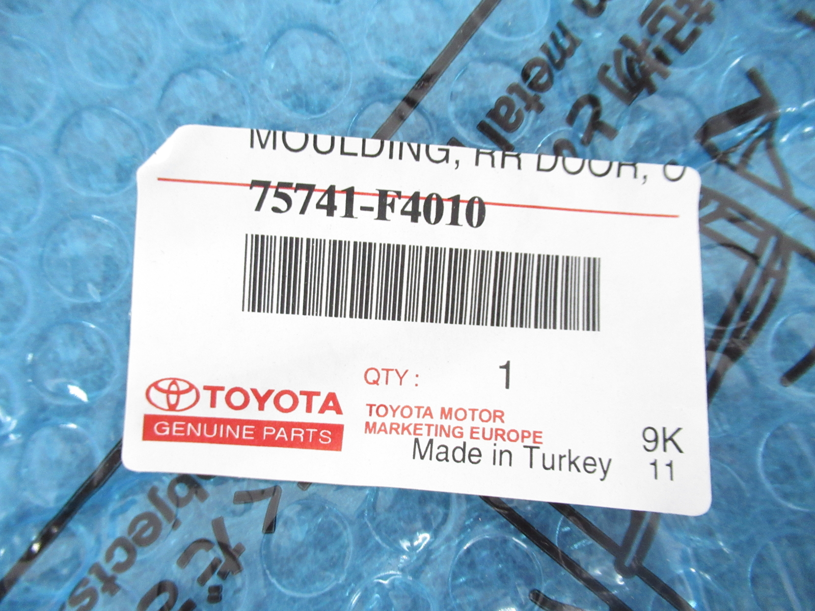 Genuine OEM Toyota 75741-F4010 Passenger Rear Lower Body Molding Trim ...