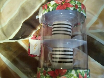 MIMI PREMIUM COLLECTION set of 2 Expresso Cups and Saucers New Bone ...