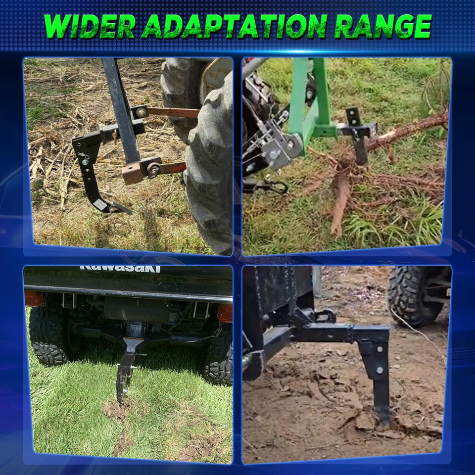 3 Point Trencher Ripper Attachment Fit 2" Receivers, Hitch Mounted ...