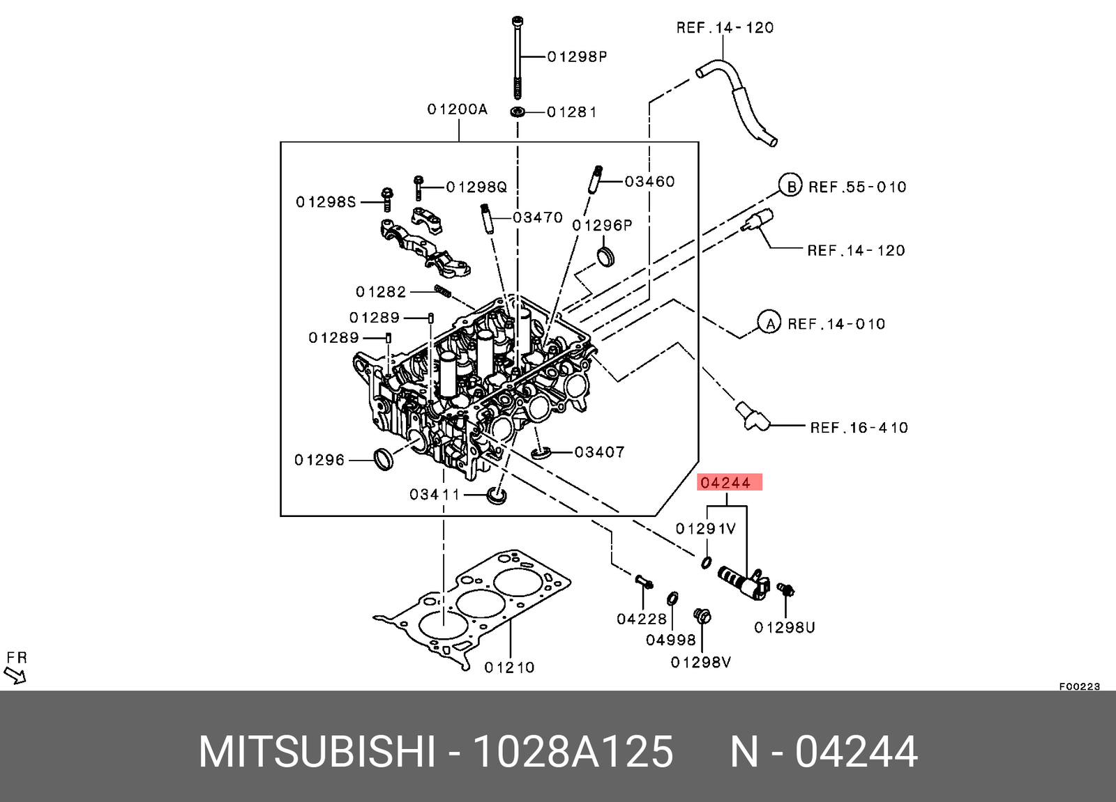 Genuine OE Valve Oil Feeder Control 1028A125 for Mitsubishi 1028-A125 ...