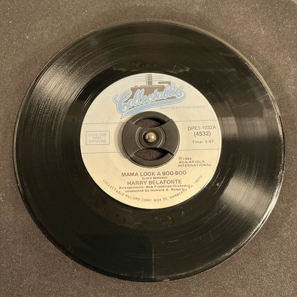 Harry Belafonte 45RPM “Day-O (The Banana Boat Song)” 1956 50s Calypso 7 ...