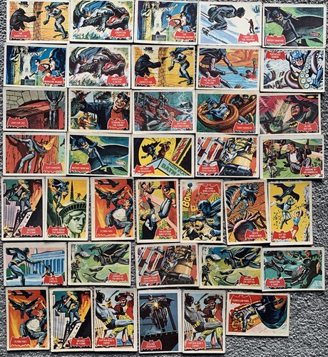 Batman Red Logo Trading Gum Cards Job Lot of 38no Dated 1966 Vintage ...