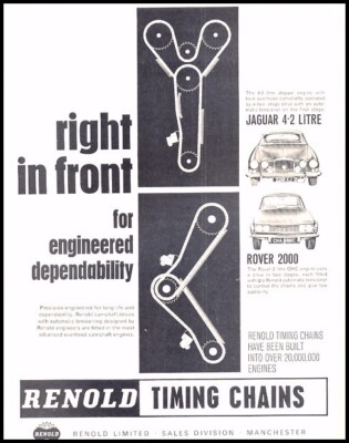 1967 Renold Timing Chain Rover 2000 Vintage Advertisement Print Art Car ...