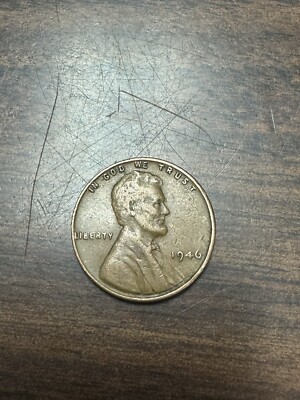 1946 Wheat Penny No Mint Mark Extremely Rare Error On The Rim "L" In ...