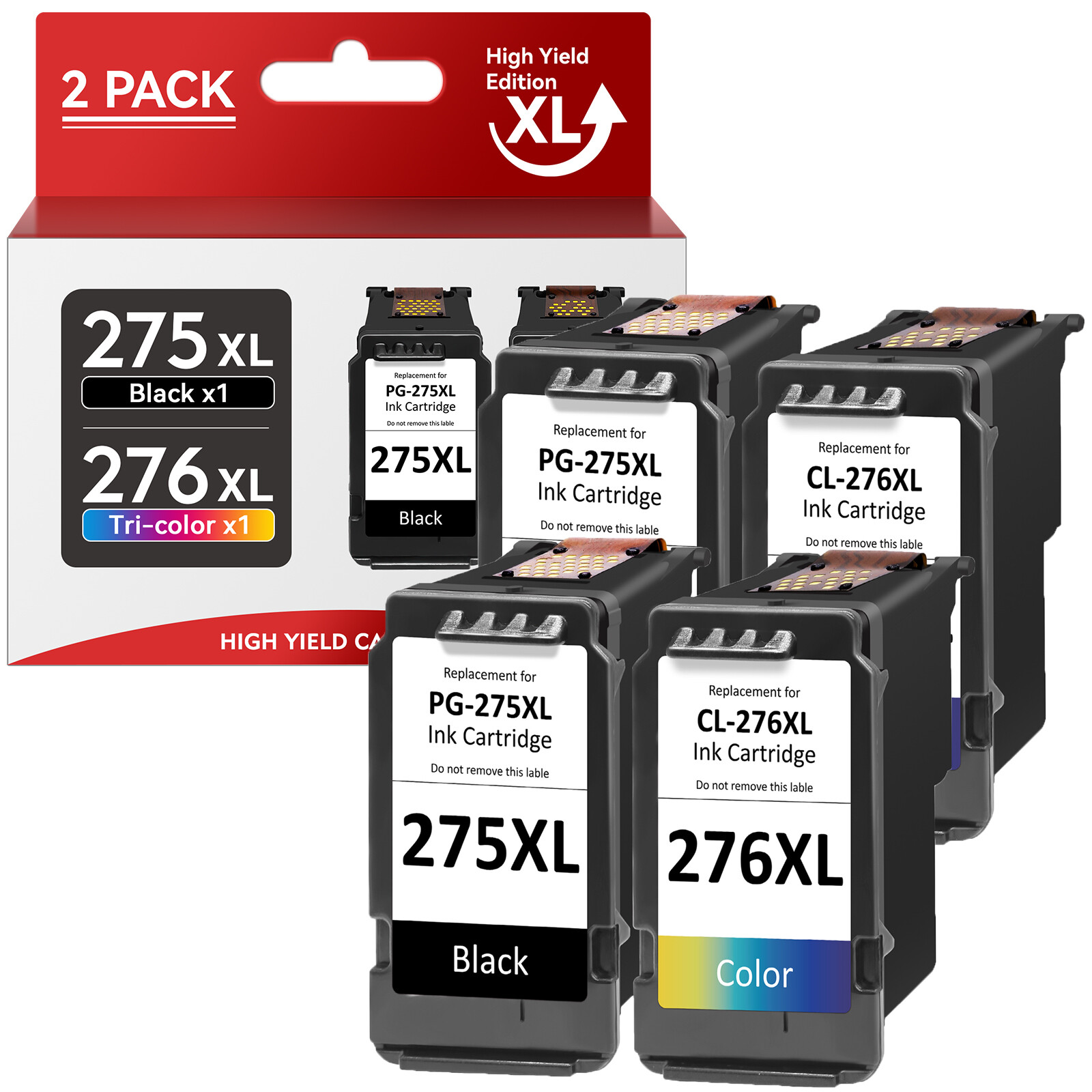 PG-275XL CL-276XL Ink Cartridge for Canon 275 PIXMA TR4720 TR4722 ...