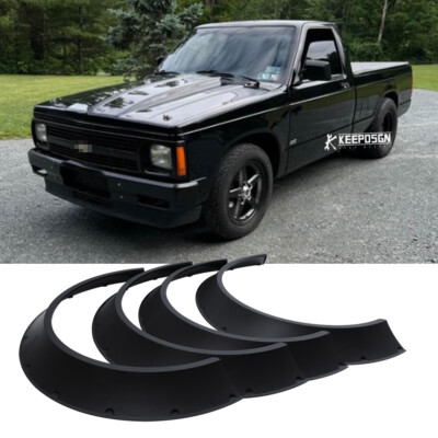 Front+Rear Fender Flares Extra Wide Body Wheel Arches For Chevrolet S10 ...