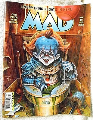Mad Magazine #10 Dec 2019 PENNYWISE "IT" CLOWN + Tom Bunk goes to Hell ...