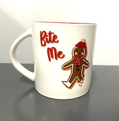 Christmas Gingerbread Man Mug “Bite Me” 16oz | eBay
