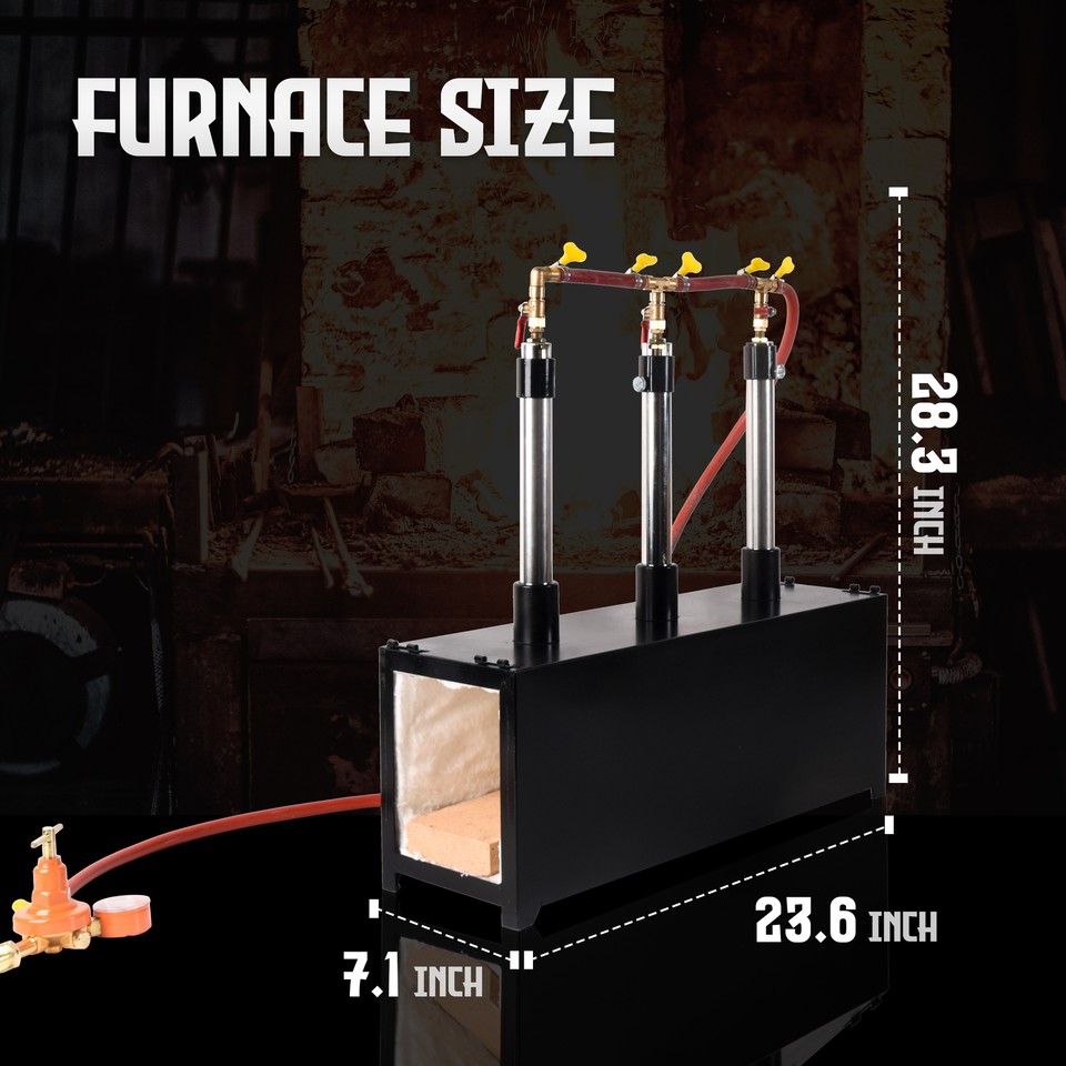 Propane Forge Furnace Gas Burner for Blacksmith Metal Knife Making 3 ...