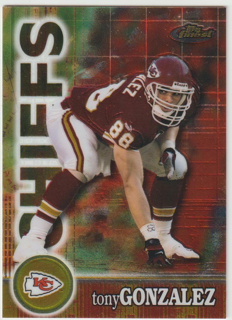 2000 Topps Finest #39 Tony Gonzalez card, Kansas City Chiefs HOF | eBay