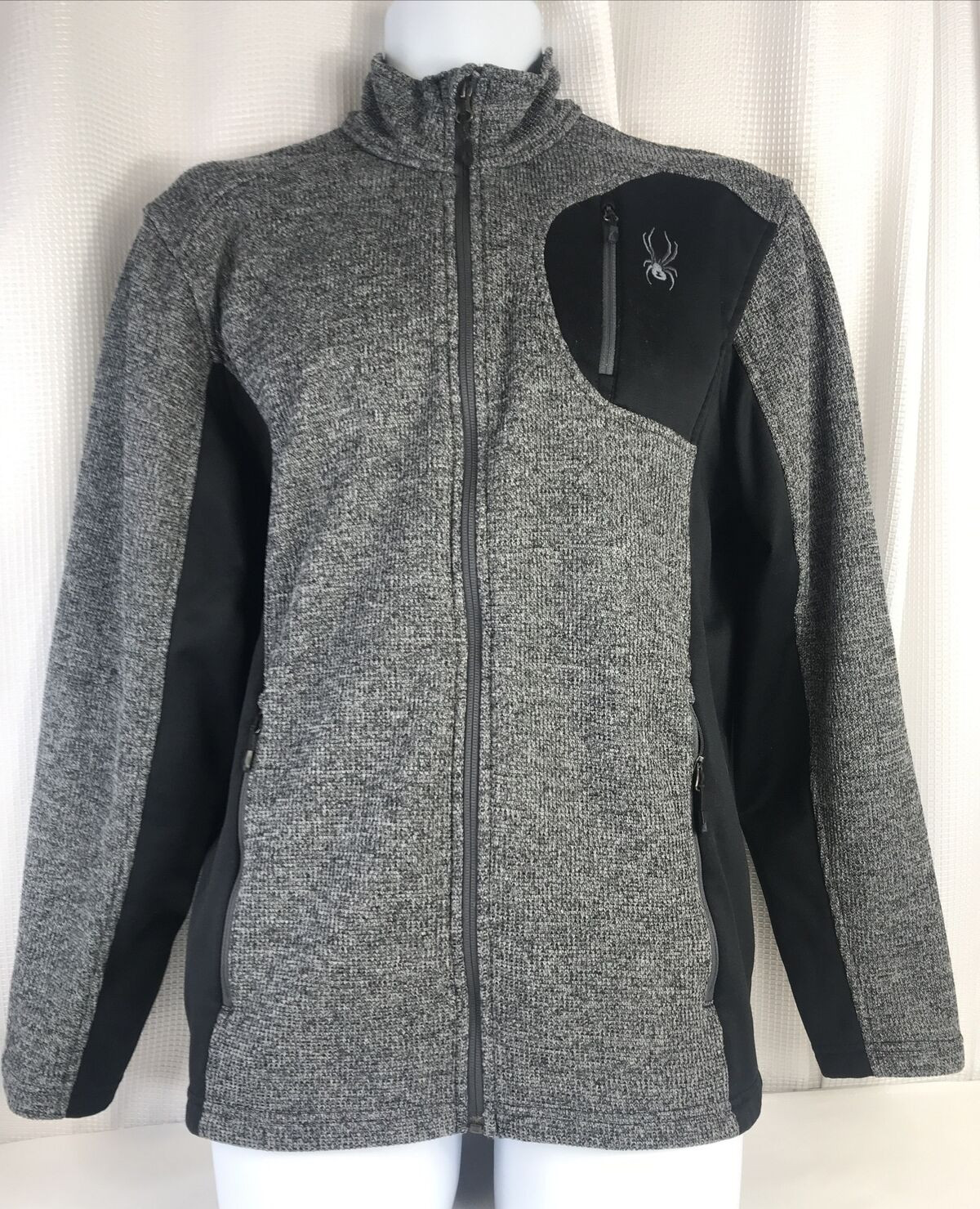 Spyder Men Bandit Fleece Sweater Knit Full Zip Jacket… - Gem