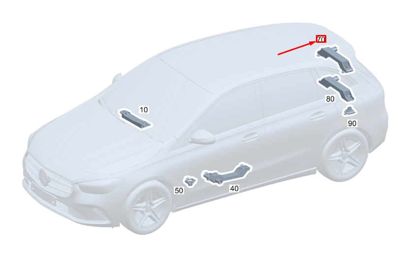 MERCEDES a Class W177 Antenna Aeriel A1779050500 2018-2021 for sale ...